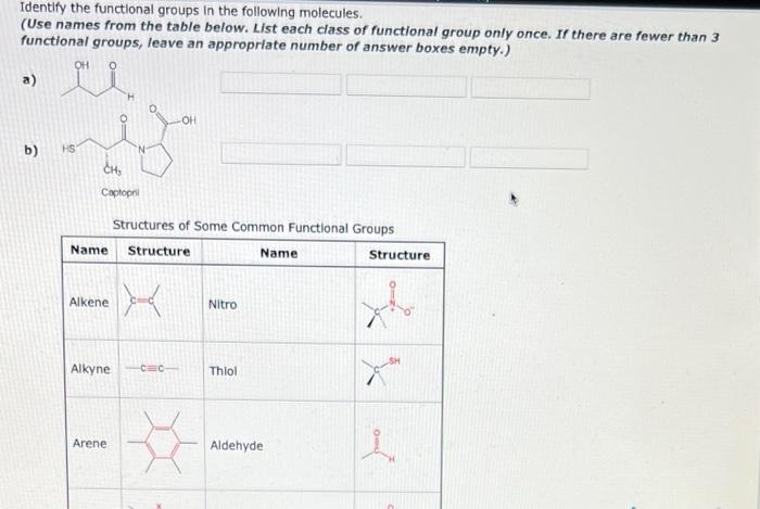 Solved W TOPIC Identify the functional groups in the | Chegg.com