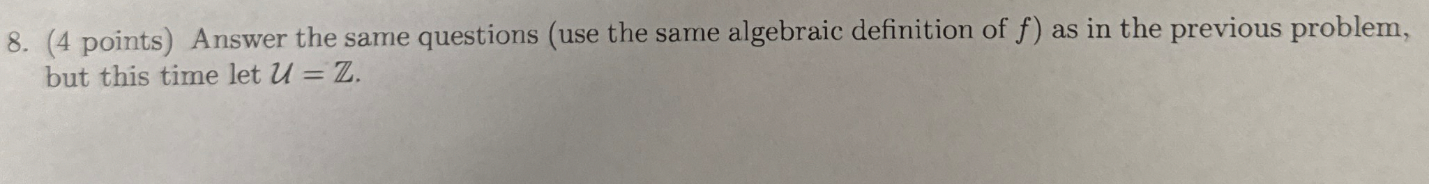 Solved (4 ﻿points) ﻿Answer the same questions (use the same | Chegg.com