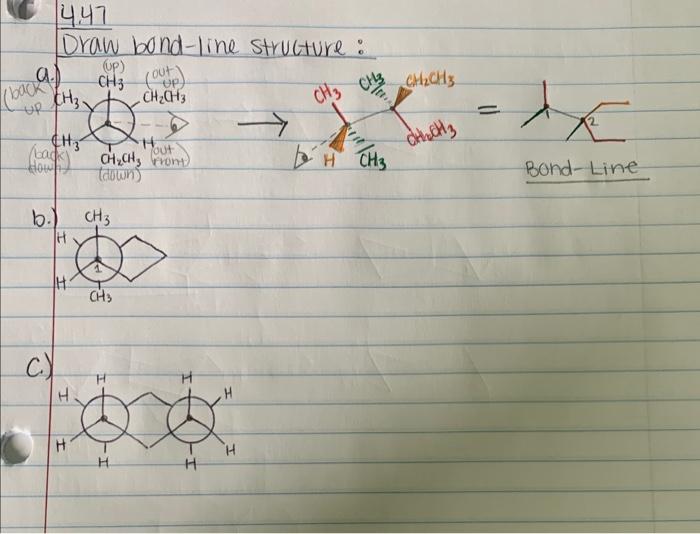 Solved Draw bond-line structure: b C. | Chegg.com