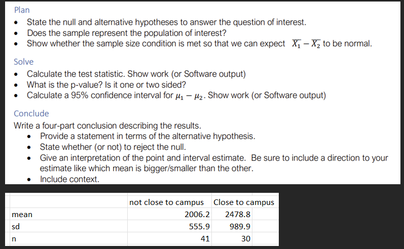 Solved PlanState the null and alternative hypotheses to | Chegg.com