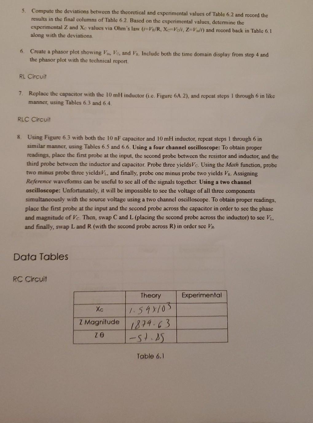 Solved 13 Series R, L, C Circuits Objective This exercise | Chegg.com