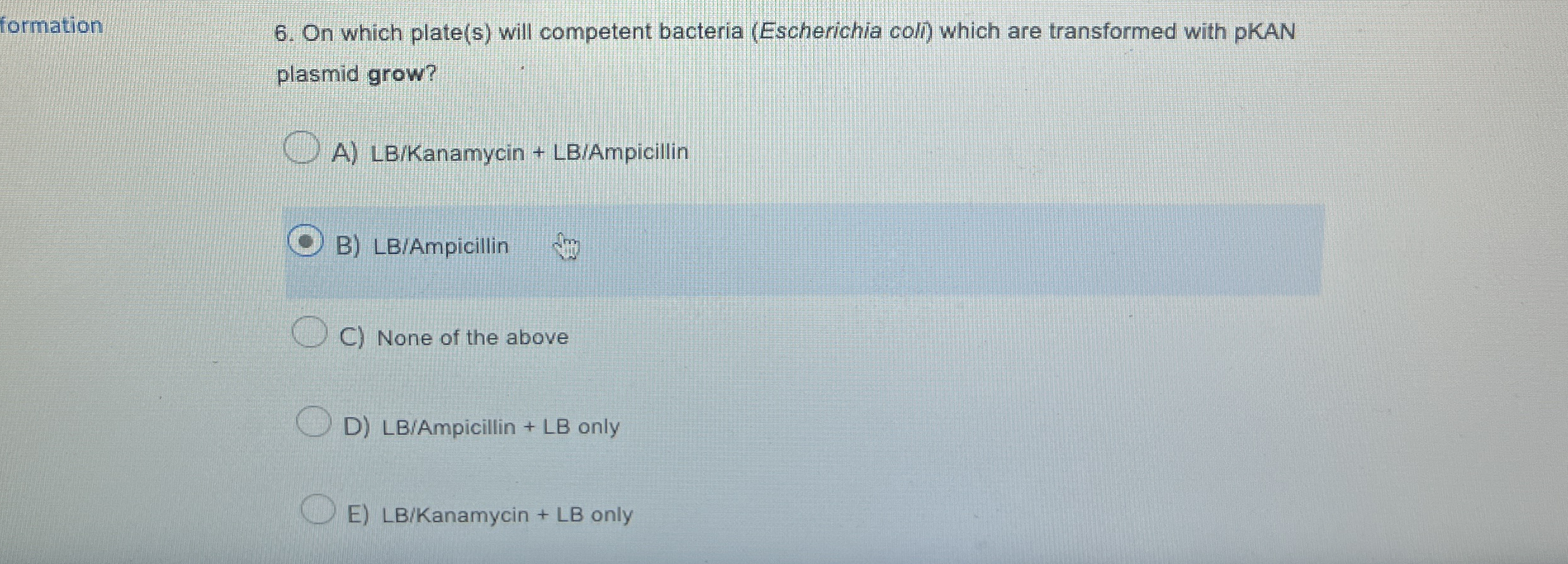 formation6. ﻿On which plate(s) ﻿will competent | Chegg.com