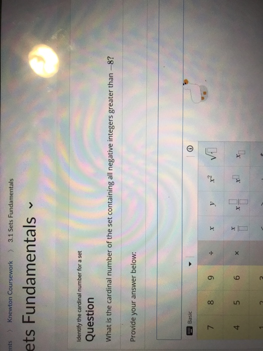 Solved ents > Knewton Coursework > 3.1 Sets Fundamentals ets | Chegg.com