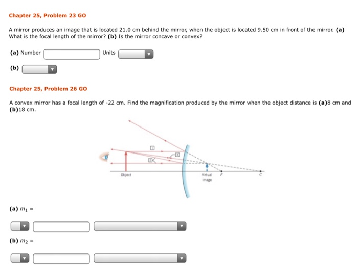 Solved Chapter 25, Problem 23 GO A mirror produces an image | Chegg.com