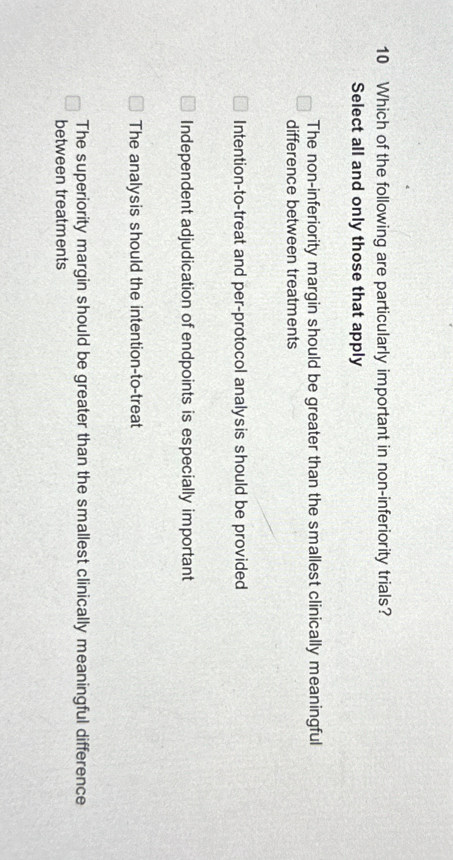 Solved 10 ﻿Which of the following are particularly important | Chegg.com