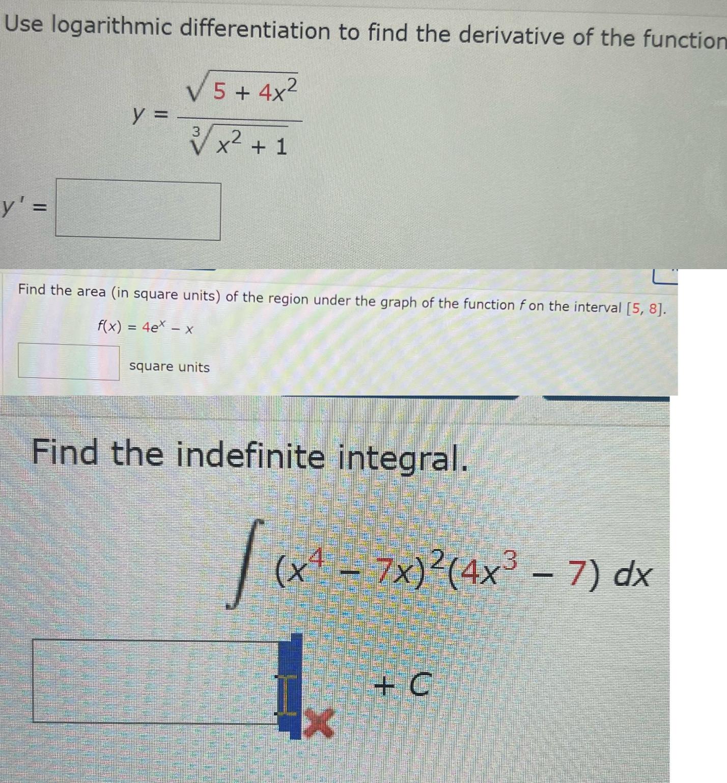 Solved Use logarithmic differentiation to find the | Chegg.com