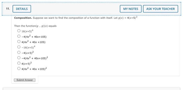 Solved Composition. Suppose we want to find the composition | Chegg.com
