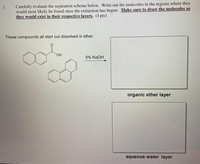 Solved 1. Carefully evaluate the separation scheme below. | Chegg.com