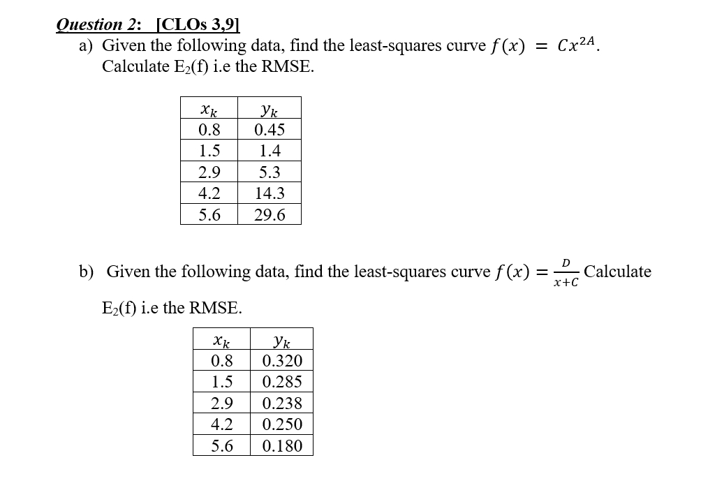 Solved Mumerical Methods.Correct answers and solve it. Do | Chegg.com