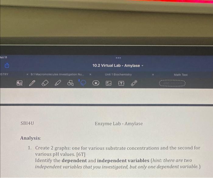 Solved Analysis: 1. Create 2 graphs: one for various | Chegg.com