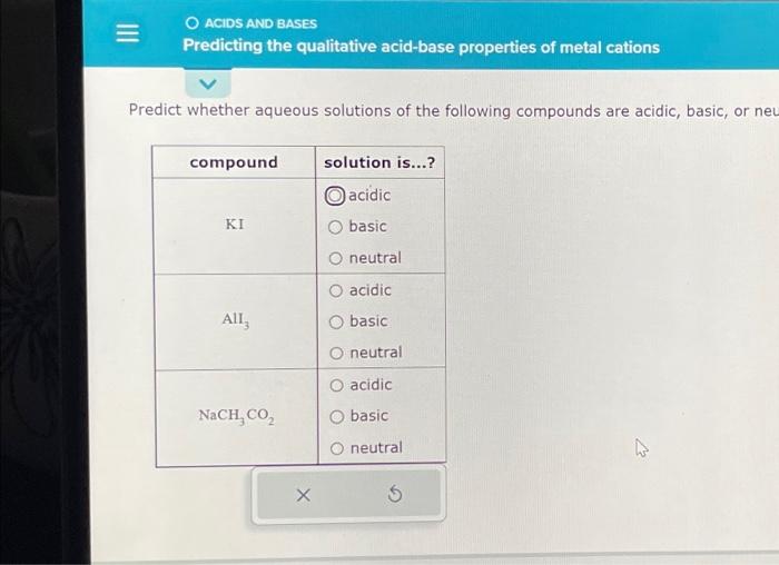 Solved Predict whether aqueous solutions of the following | Chegg.com