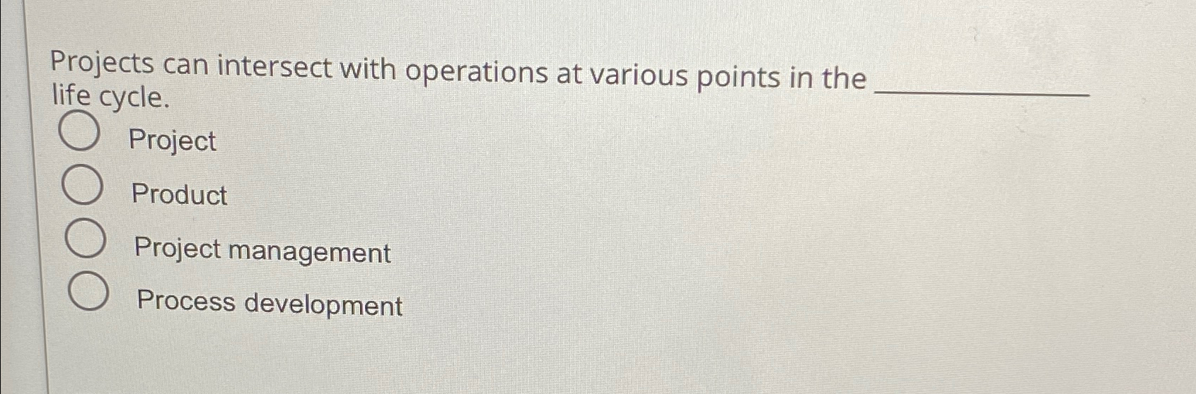 Solved Projects can intersect with operations at various | Chegg.com