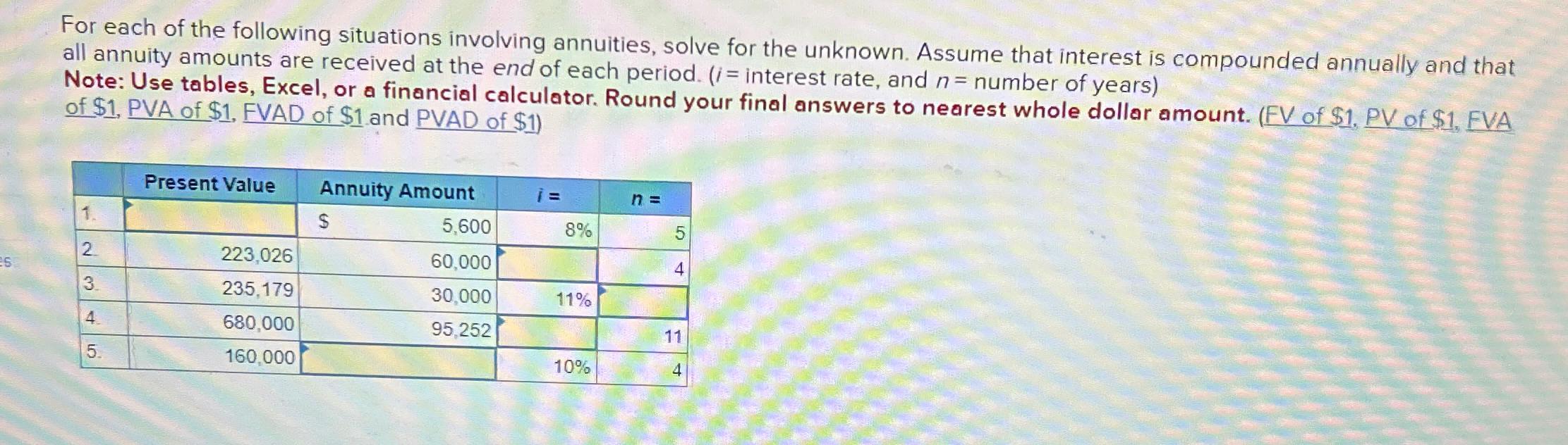 Solved For each of the following situations involving | Chegg.com