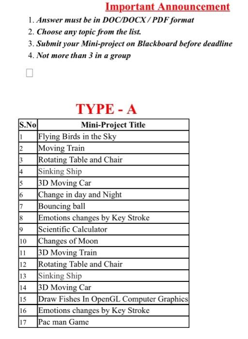 Solved Important Announcement 1. Answer must be in | Chegg.com