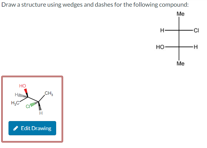 Solved Draw a structure using wedges and dashes for the | Chegg.com