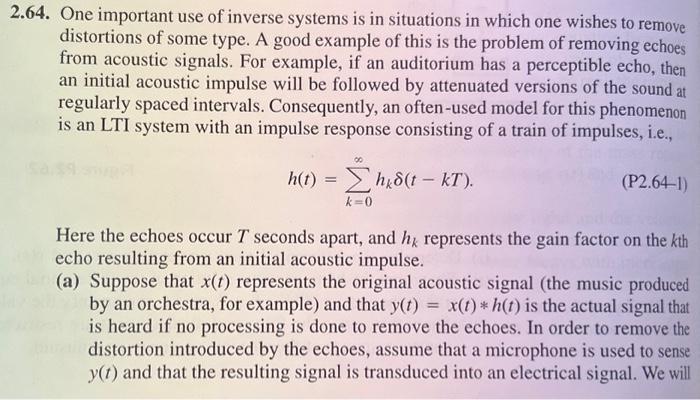 Solved 2.64. One important use of inverse systems is in | Chegg.com