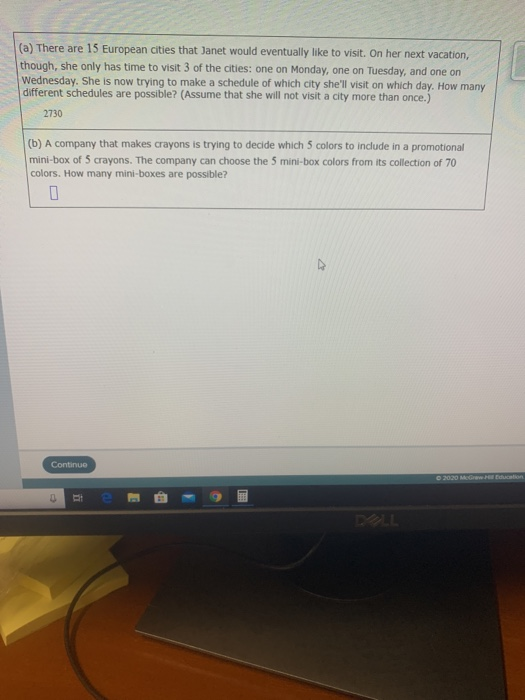 Solved (a) There are 15 European cities that Janet would | Chegg.com