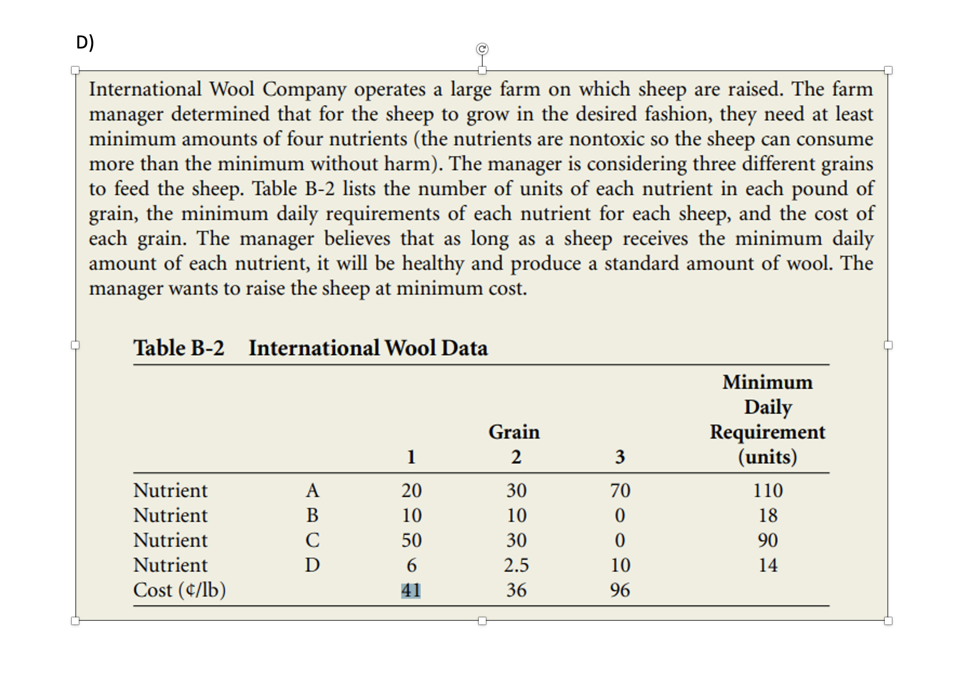 Solved give me the answer in the table screen shot with the | Chegg.com
