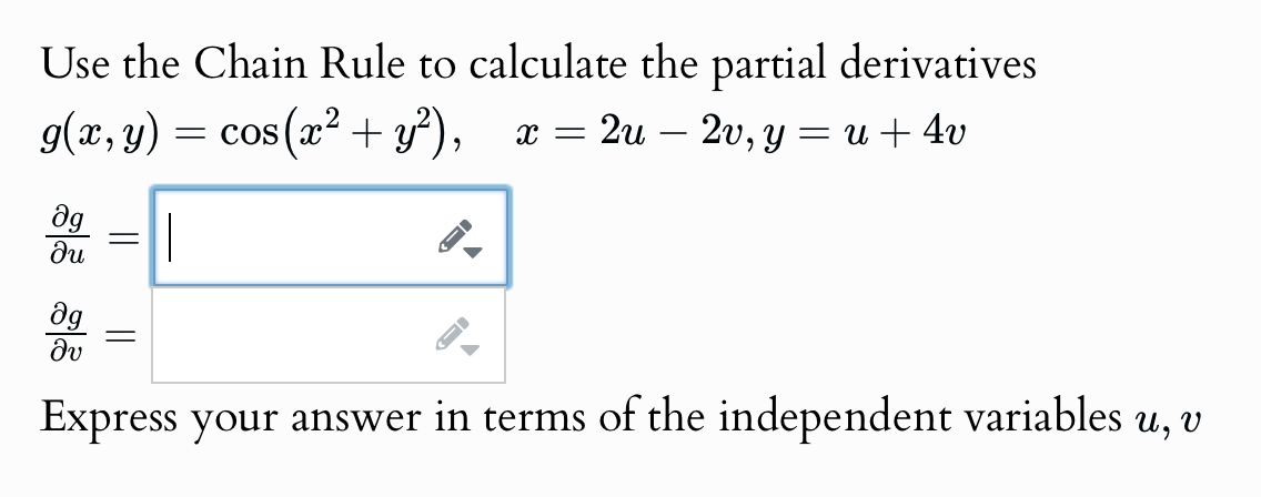Solved by an EXPERT Use the Chain Rule to ﻿calculate the partial | Chegg.com