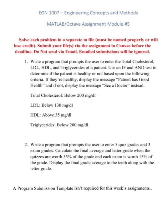 Solved EGN 1007 - Engineering Concepts and Methods | Chegg.com