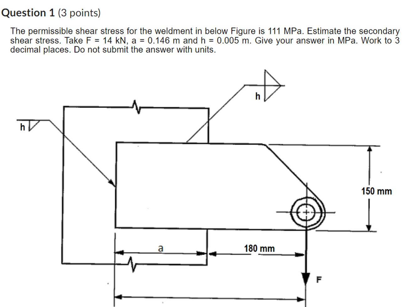 Solved Question 1 (3 points)The permissible shear stress | Chegg.com Solved Question 1 (3 points)The permissible shear stress | Chegg.com