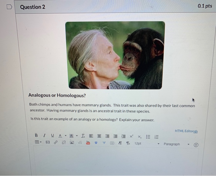 Solved Analogous or Homologous? Both the cow and the monkey | Chegg.com