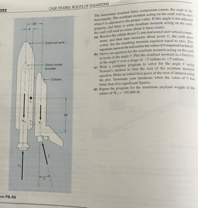 8.46 The space shuttle, at lift-off from the launch | Chegg.com