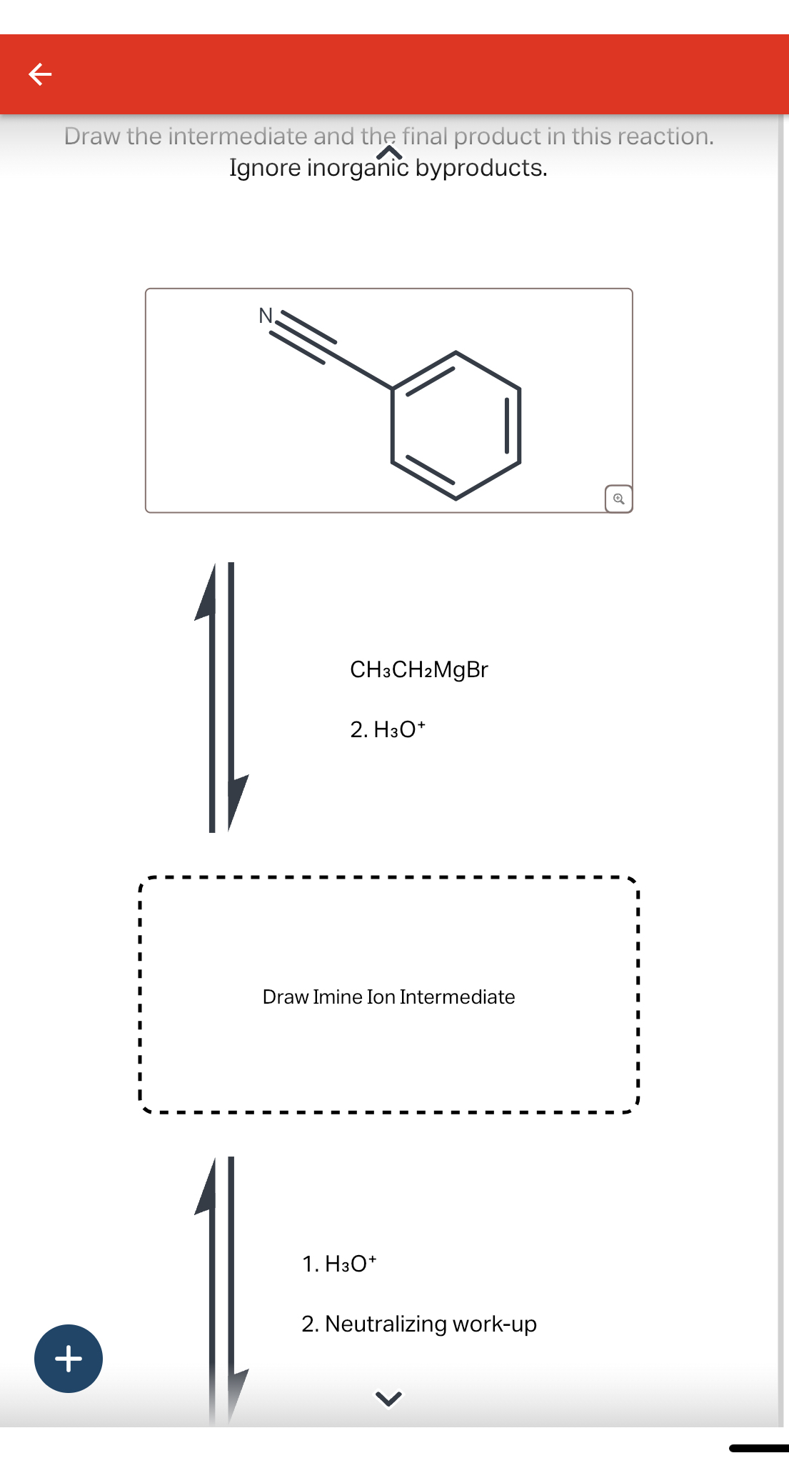 Solved Draw the intermediate and the final product in this | Chegg.com