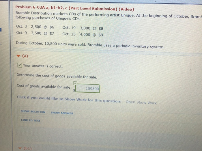 Solved Problem 6-02A a, b1-b2, c (Part Level Submission) | Chegg.com