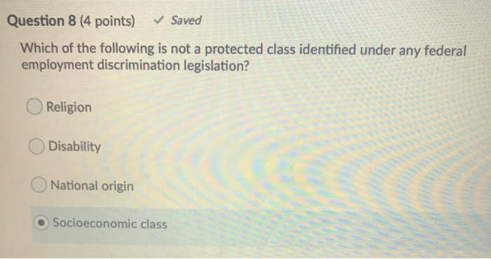 Solved Question 8 (4 points) Saved Which of the following | Chegg.com