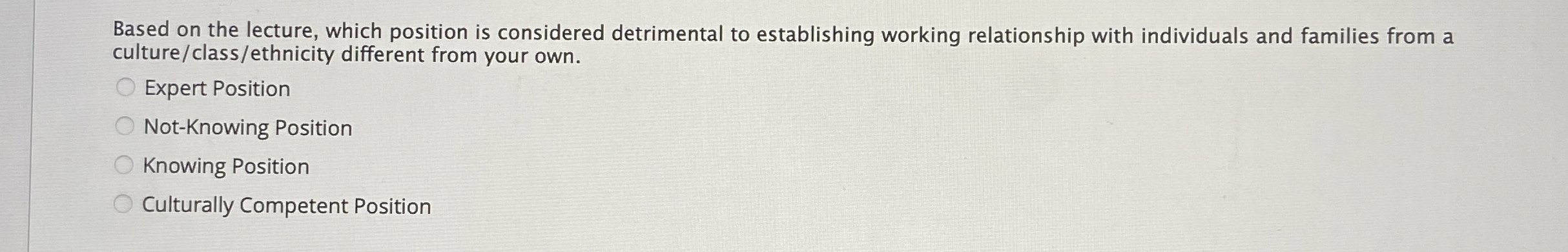 Solved Based on the lecture, which position is considered | Chegg.com