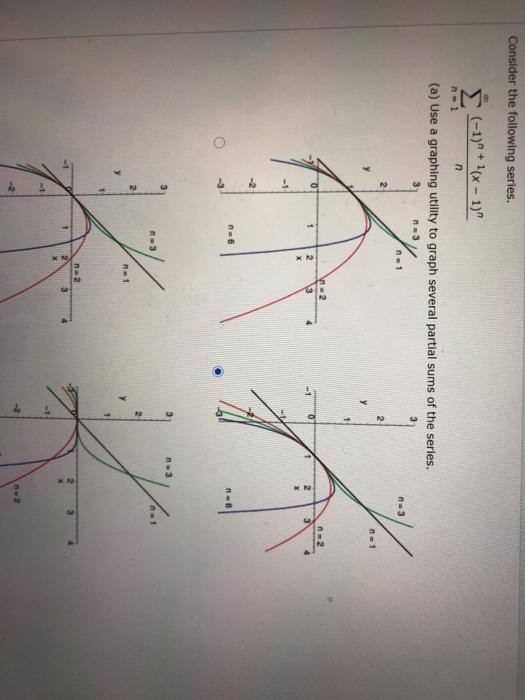 Solved Consider the following series. Σ (-1) +1(x - 1) n n=1 | Chegg.com