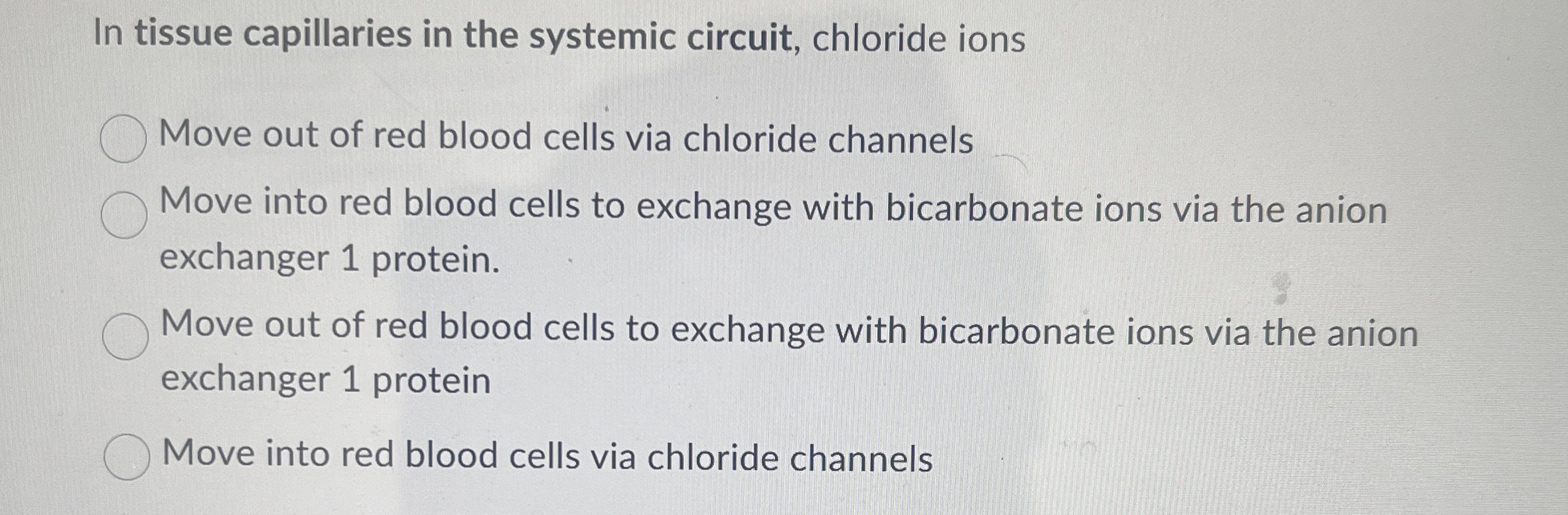 Solved In tissue capillaries in the systemic circuit, | Chegg.com