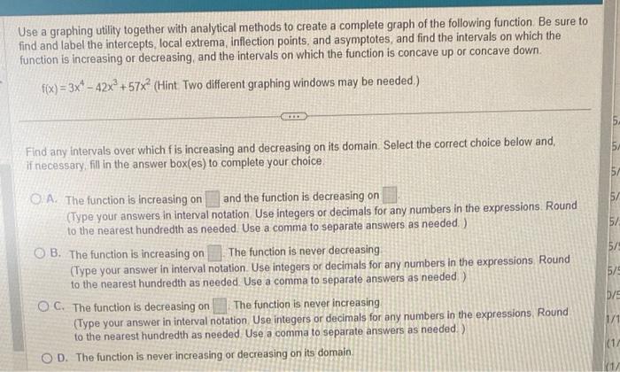 Solved Use a graphing utility together with analytical | Chegg.com
