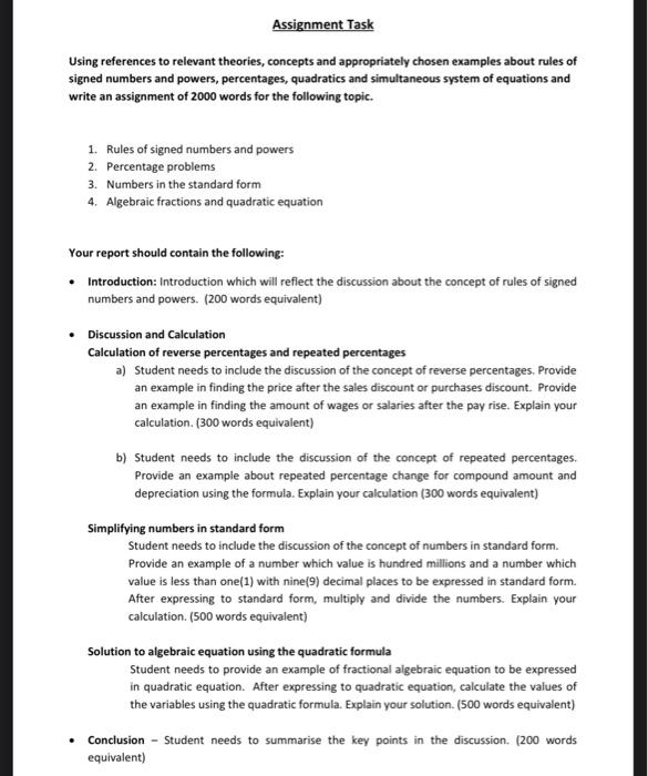 Solved Assignment Task Using references to relevant | Chegg.com