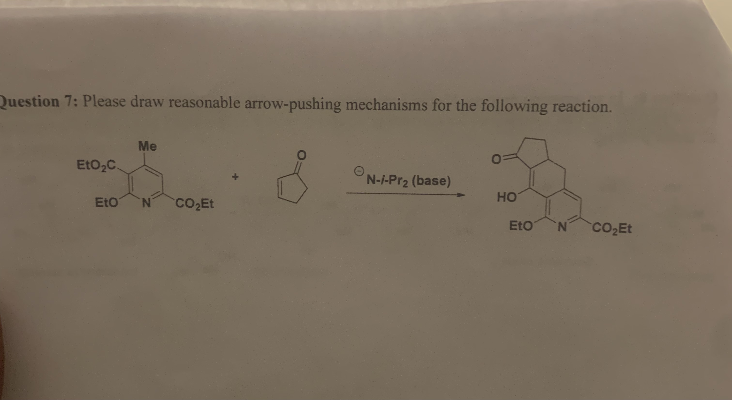 Solved 2uestion 7: Please draw reasonable arrow-pushing | Chegg.com