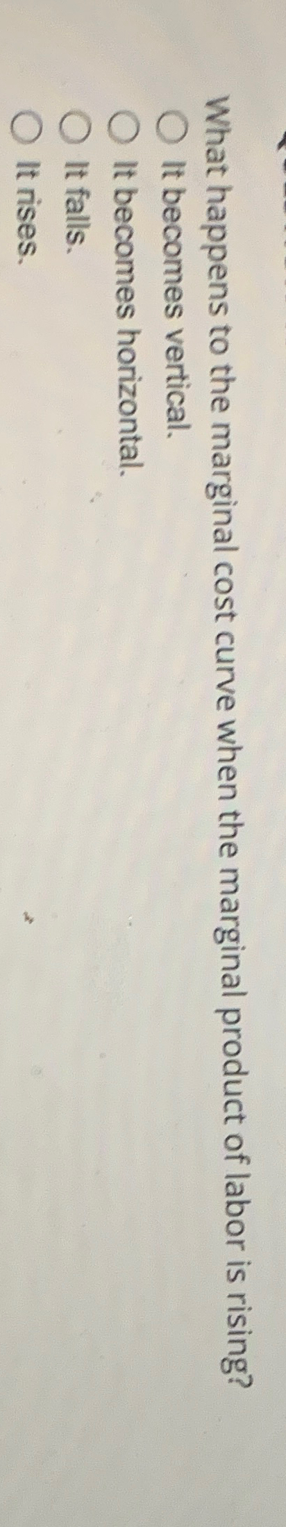 Solved What happens to the marginal cost curve when the | Chegg.com