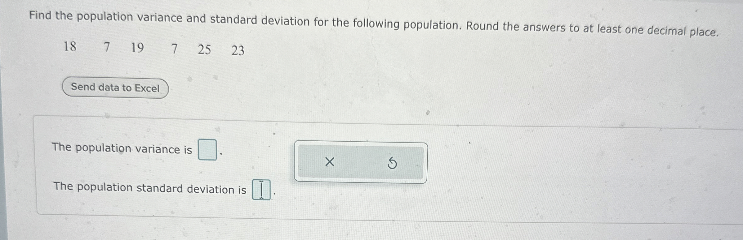 Solved Find the population variance and standard deviation | Chegg.com