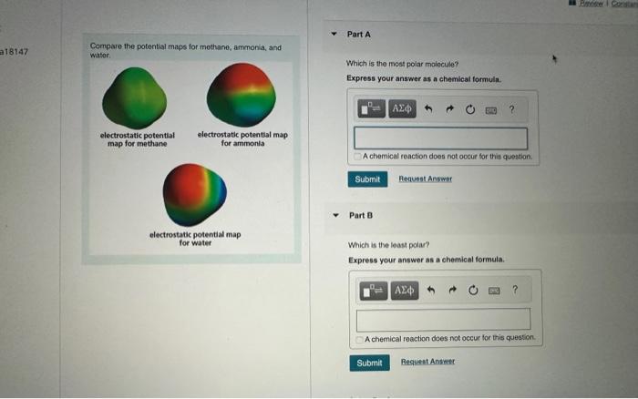 Solved a18147 Compare the potential maps for methane, | Chegg.com
