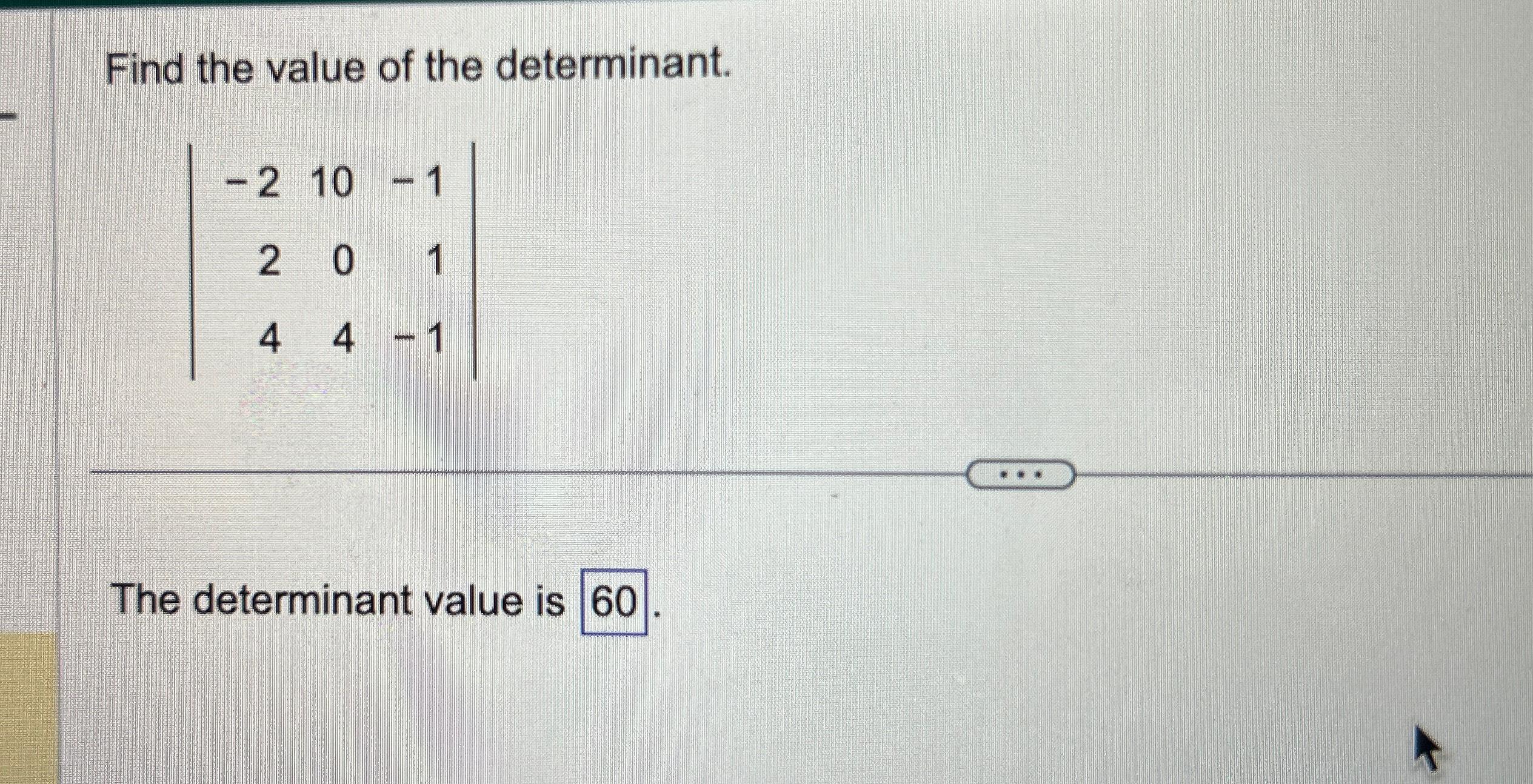 Solved Find the value of the | Chegg.com