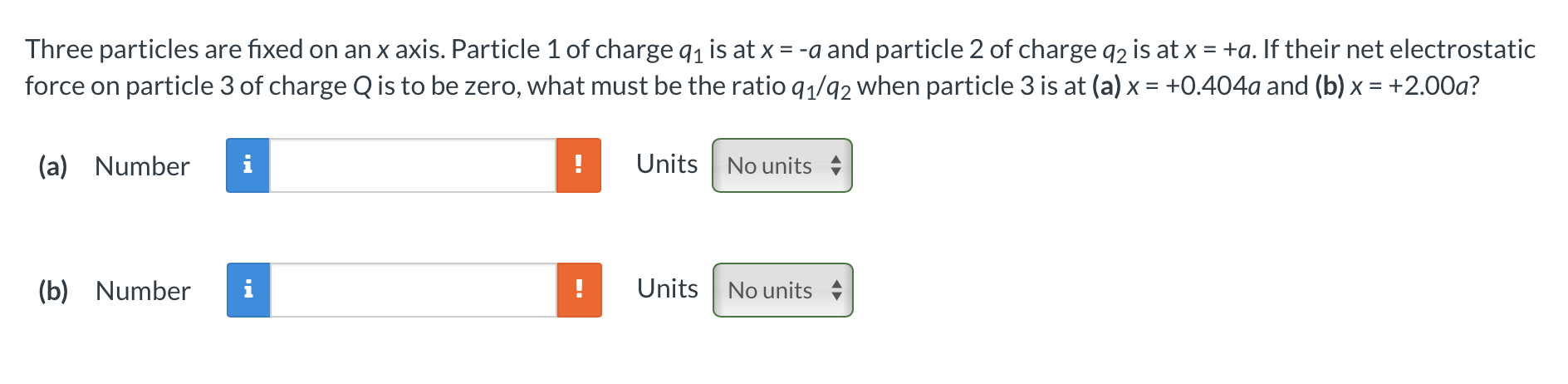 Solved Three particles are fixed on an x ﻿axis. Particle 1 | Chegg.com
