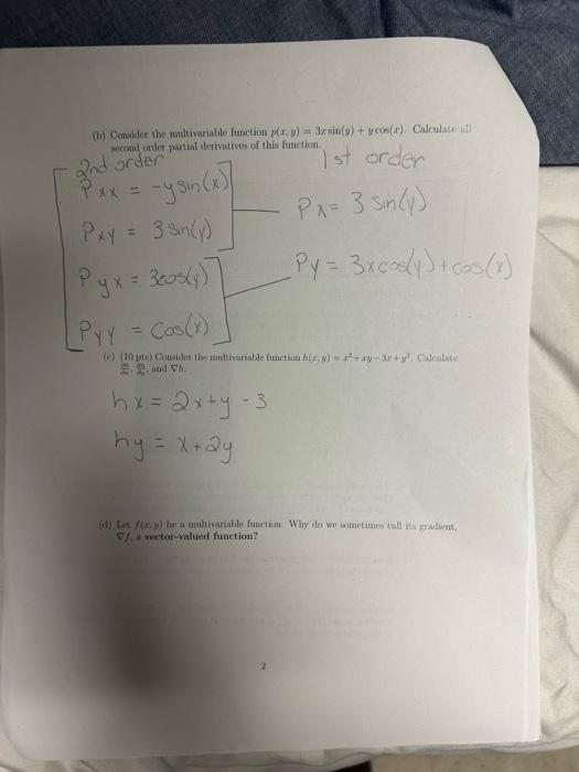 (b) Consuder the undtivarable function | Chegg.com