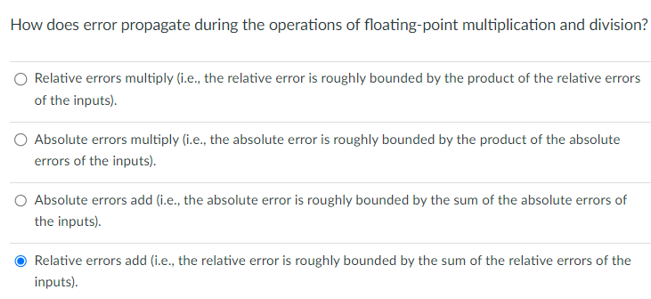 Solved How Does Error Propagate During The Operations Of 6082