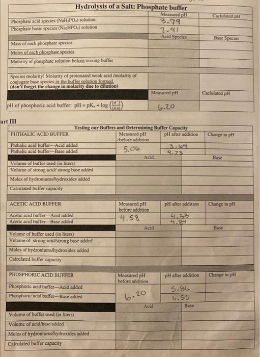 i really need help filling out the rest of part 2 and | Chegg.com