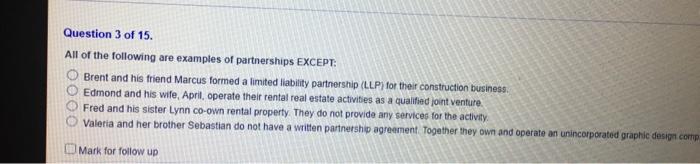 Question 3 of 15. All of the following are examples | Chegg.com