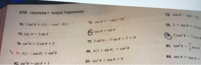 Solved In Problems 61-84, solve each equation on the | Chegg.com