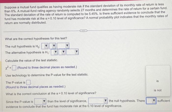 Solved Suppose a mutual fund qualifies as having moderate | Chegg.com