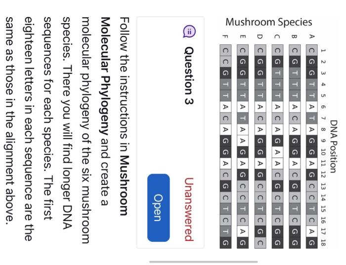 Solved question 3: Upload your character matrix here. To | Chegg.com