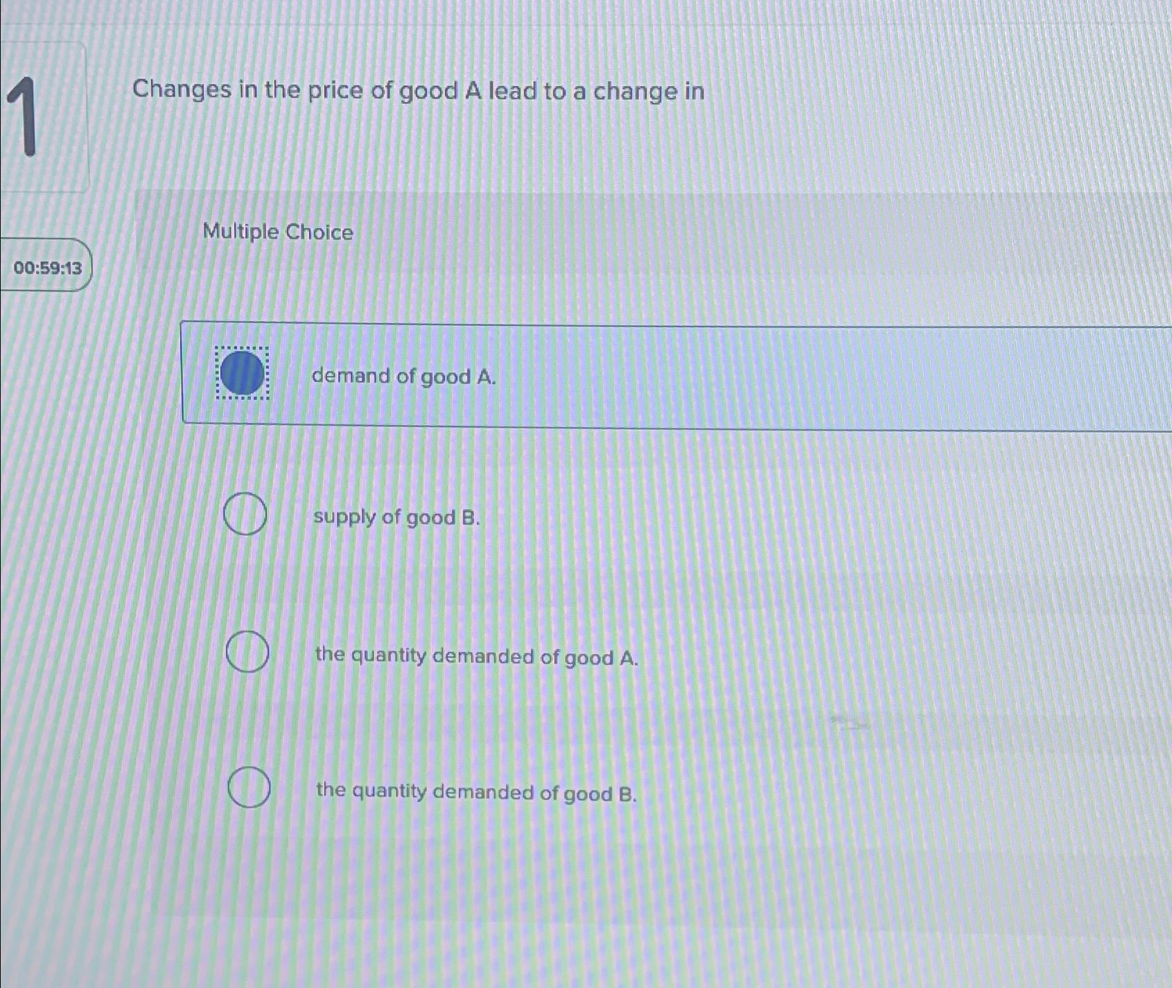 Solved Changes in the price of good A lead to a change | Chegg.com