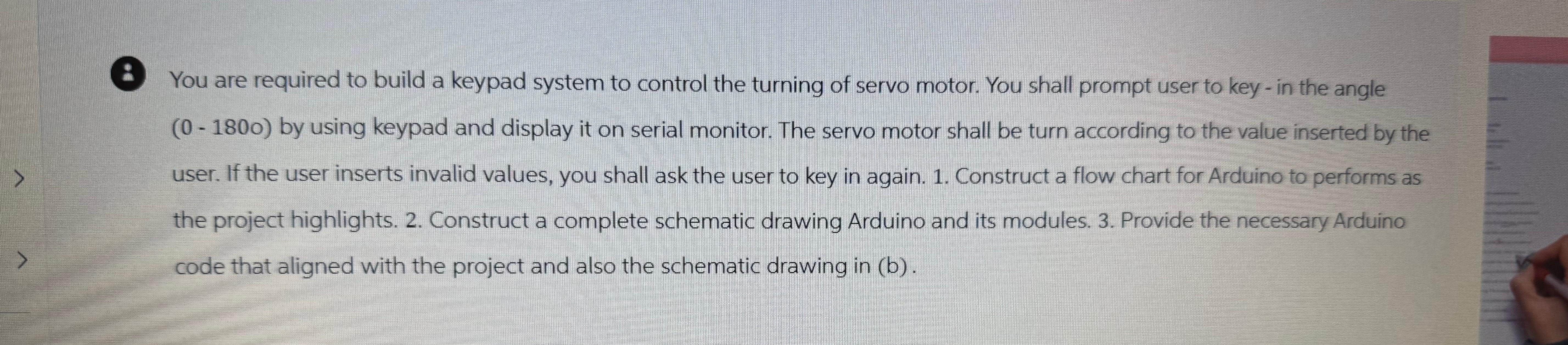 Solved You are required to build a keypad system to control | Chegg.com